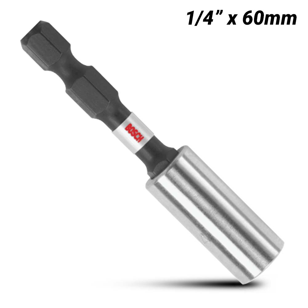 Bosch (2610039732) 1/4" x 60mm Impact Tough Magnetic Drill Bit Holder ...