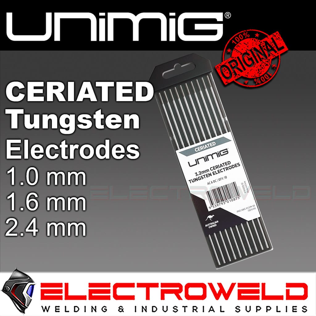 10x Unimig WC20 2% Ceriated Tungsten Electrodes 1mm 1.6mm 2.4mm Tig ...