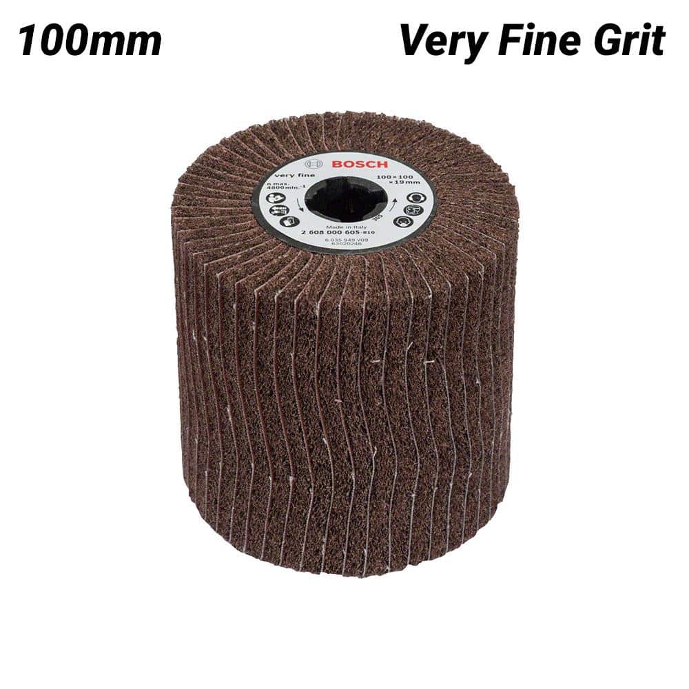 Bosch (2608000605) 100mm x 19mm Very Fine Grit Flap Sanding Disc Wheel ...