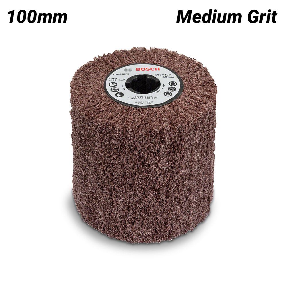 Bosch (2608000608) 100mm x 19mm Medium Grit Flap Sanding Disc Wheel ...