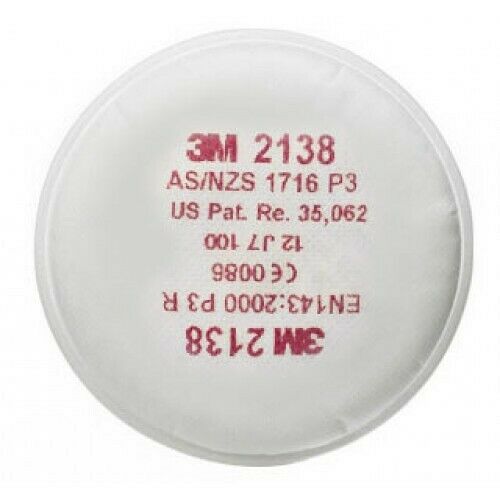3M 2138 P2 GP3 Filters For Welding / Paint / Gas / Odour / Flu / Smoke ...