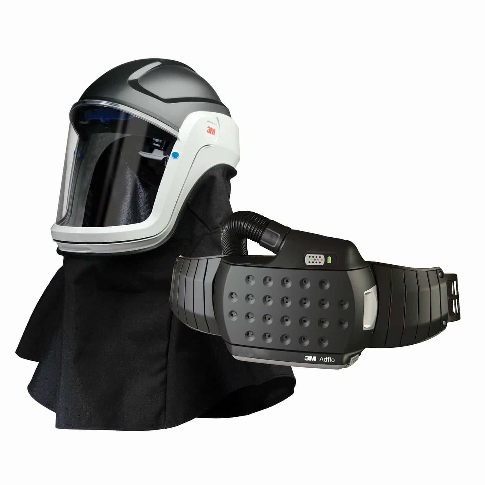 3M Versaflo M-407 Flip-up Face Shield & Safety Helmet With Adflo PAPR Respirator - Electroweld ...