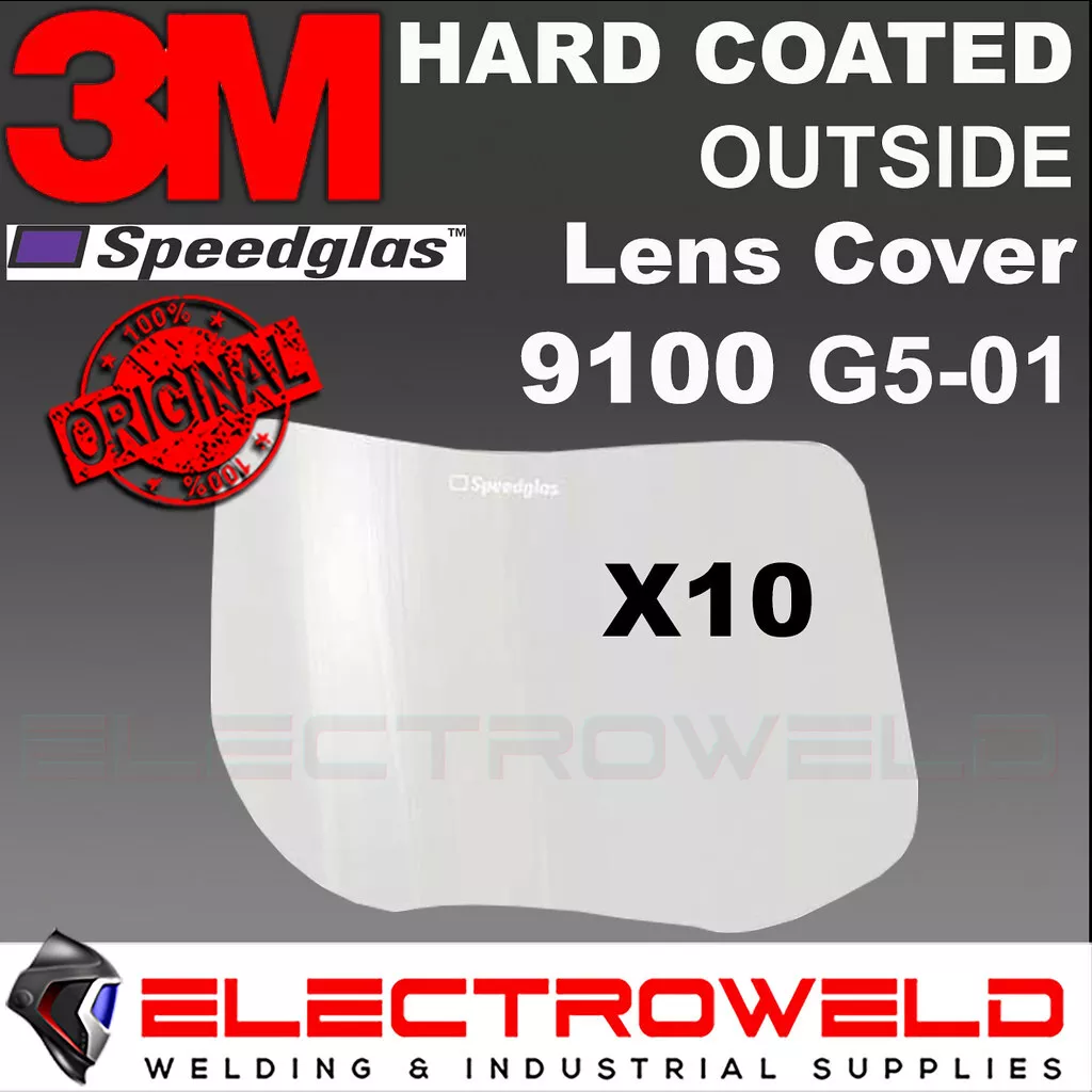 10x 3M Speedglas 9100, G5-01 Hard Coated Outer Outside Cover Lens Welding Helmet - Electroweld ...