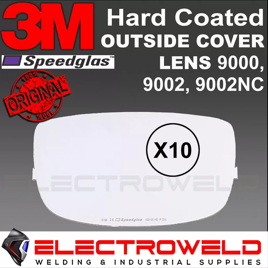 10x 3M Speedglas Hard Coated Outside Cover Lens 9000 9002 9002NC Welding Helmet - Electroweld ...