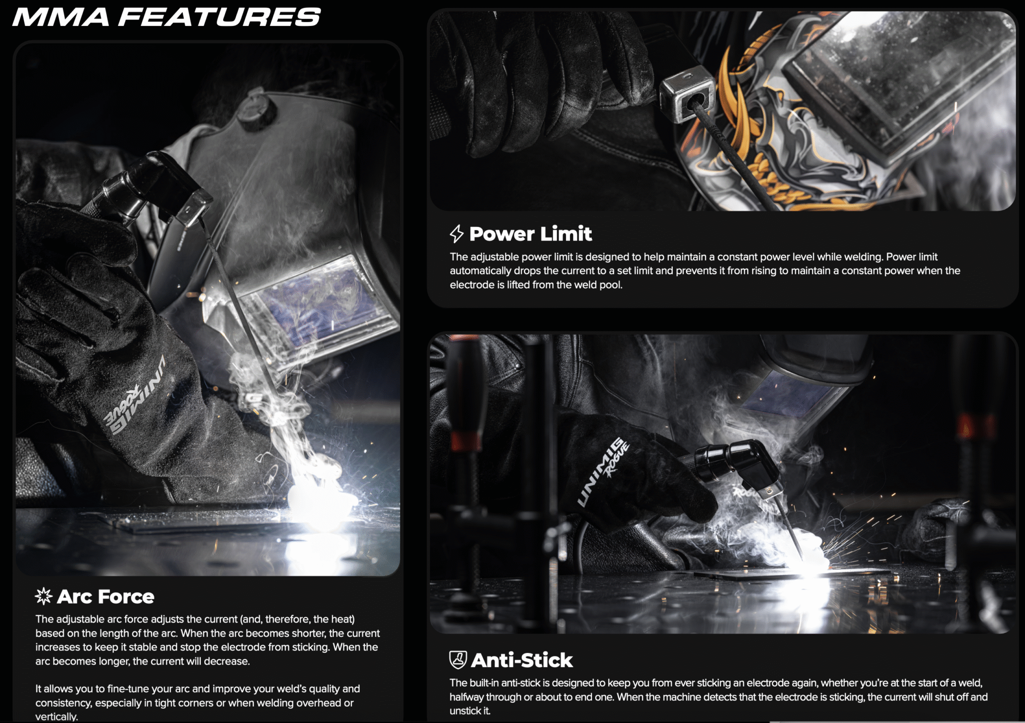 UNIMIG ENVY Multi 195, 4 in 1 Pulse Mig Tig Stick Welder + 2 x Torch U11204 - Electroweld ...