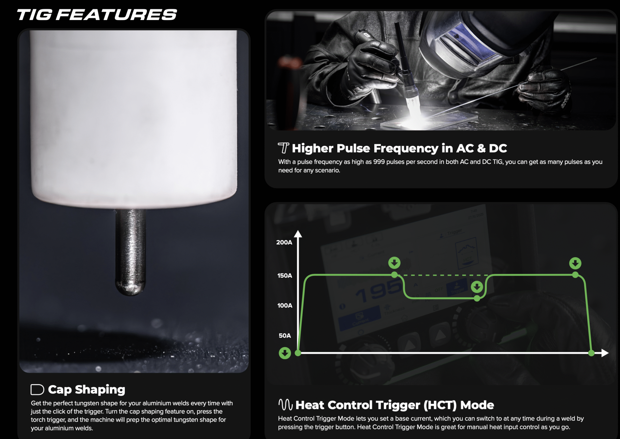 UNIMIG Envy Multi 4 in 1, 230 ACDC Mig Tig Stick Pulse Welder + 2 x Torch U11203 - Electroweld ...