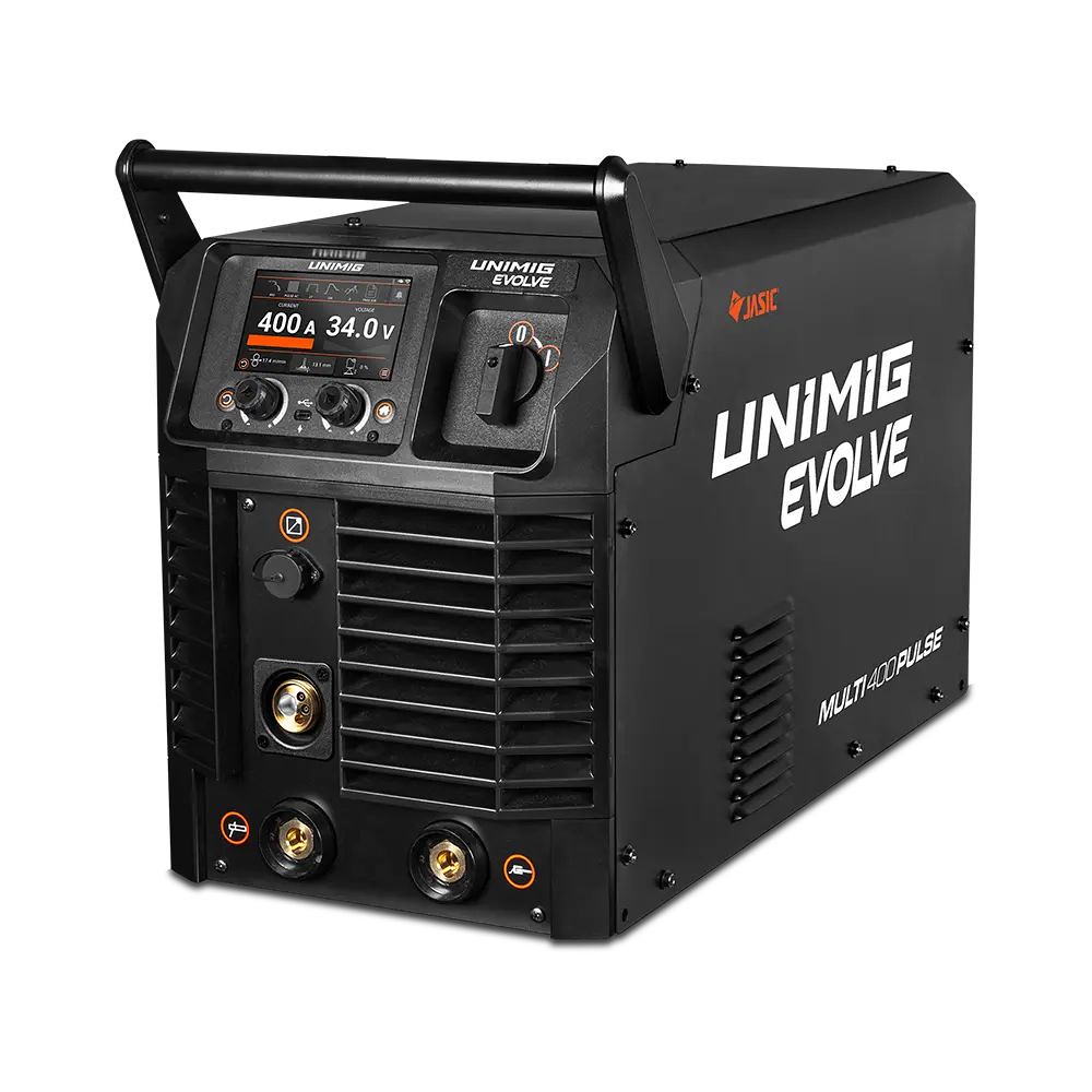 UNIMIG Evolve Multi 400 Pulse Welder ACDC Mig MMA M350 + Consumable Kit ...
